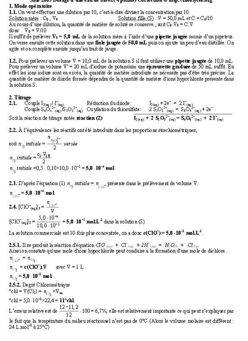 EXERCICES DE REVISION